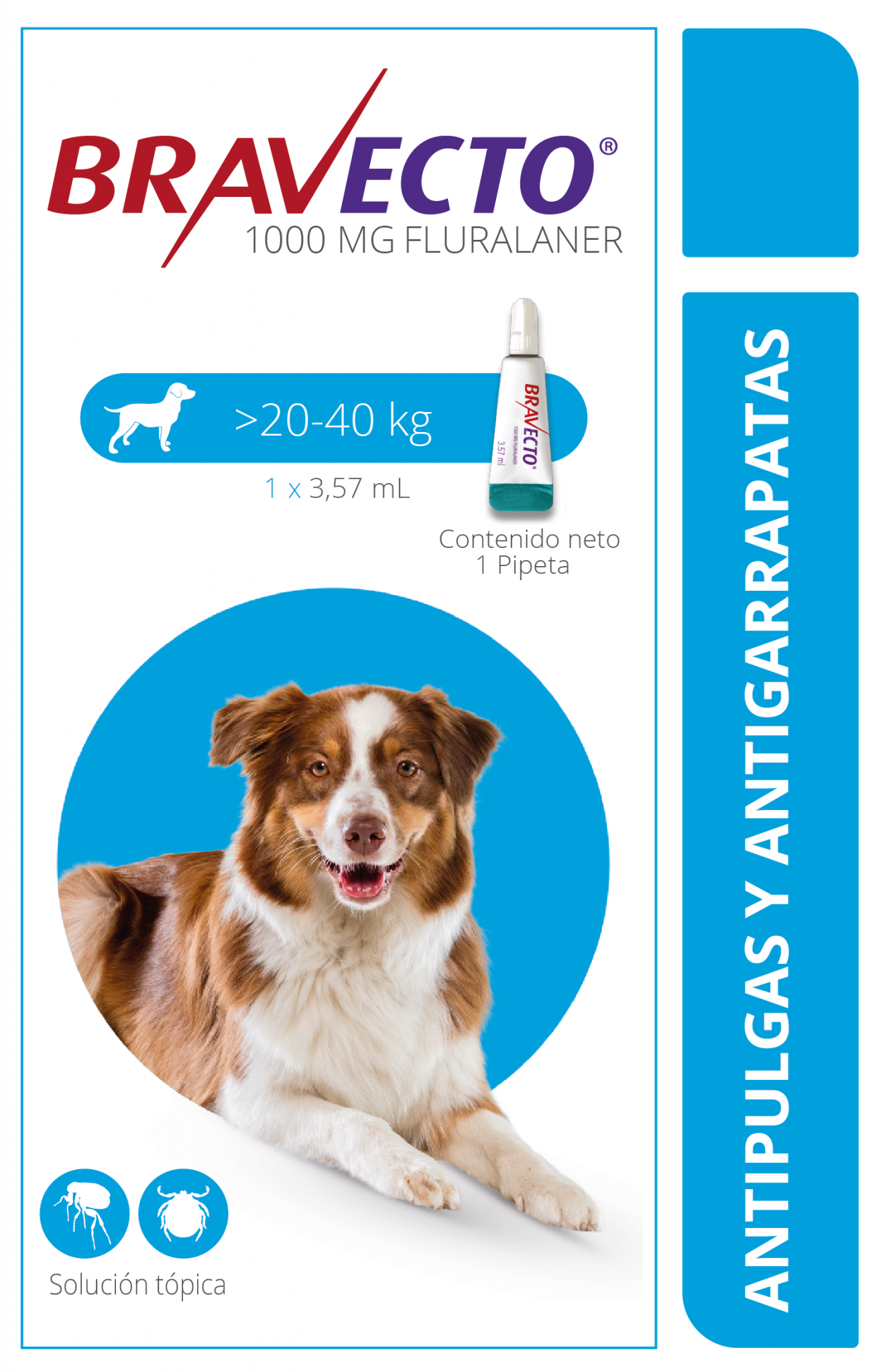 BRAVECTO 20-40KG Solución tópica 1000 mg. | Ivanagro