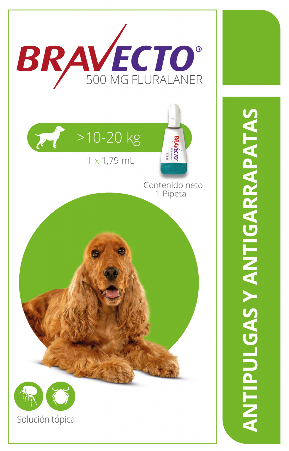 BRAVECTO 10-20KG Solución tópica 500 mg. | Ivanagro