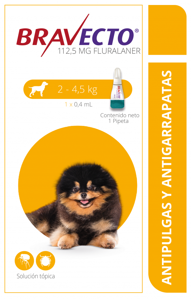 BRAVECTO 2-4,5KG Solución tópica 112,5 mg. | Ivanagro